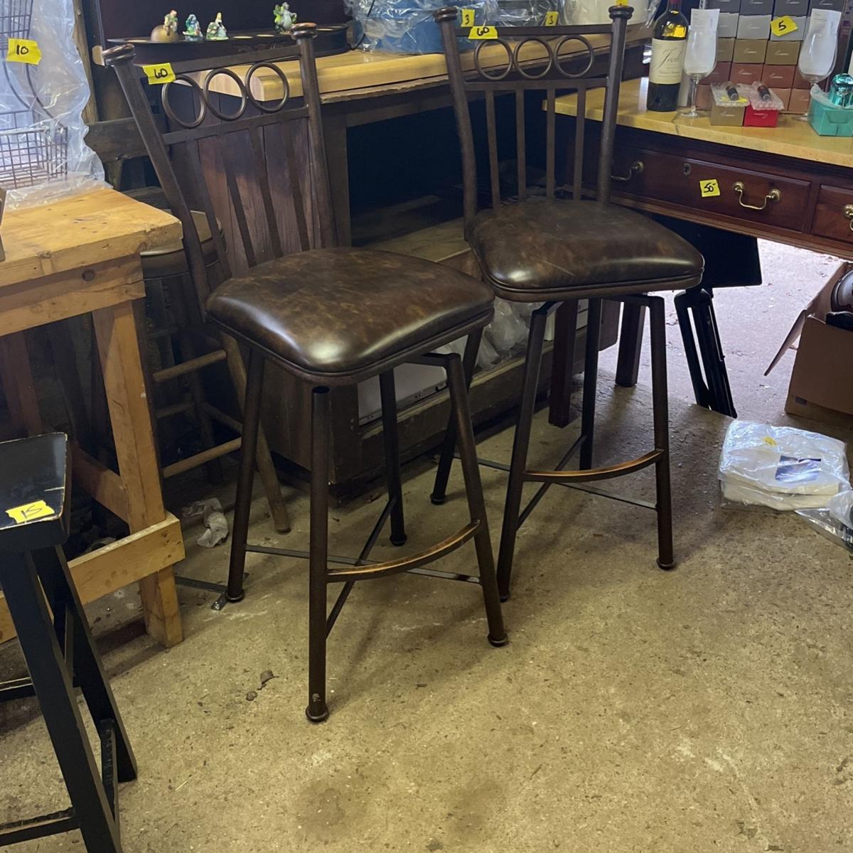 Heavy Duty 30" Swivel Bar Stool w/Footrest & Back Support ($75 - 2 set ...