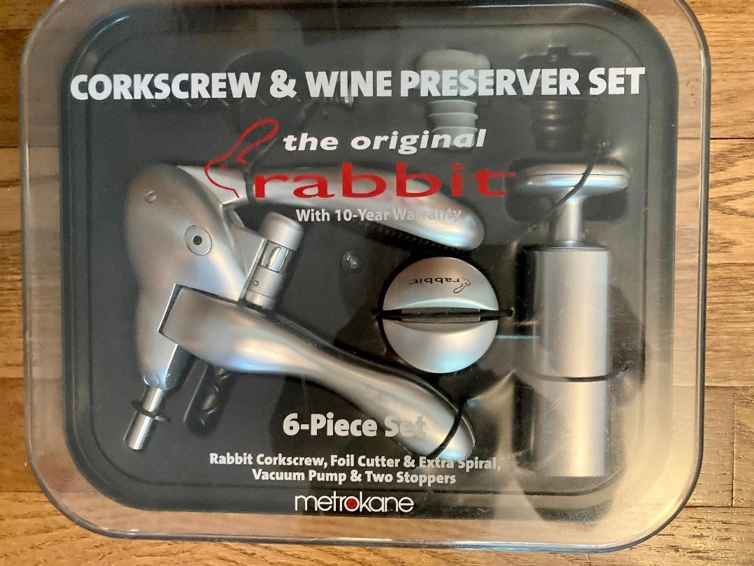 The Original Rabbit Corkscrew & Wine Preserver Set | snaplist