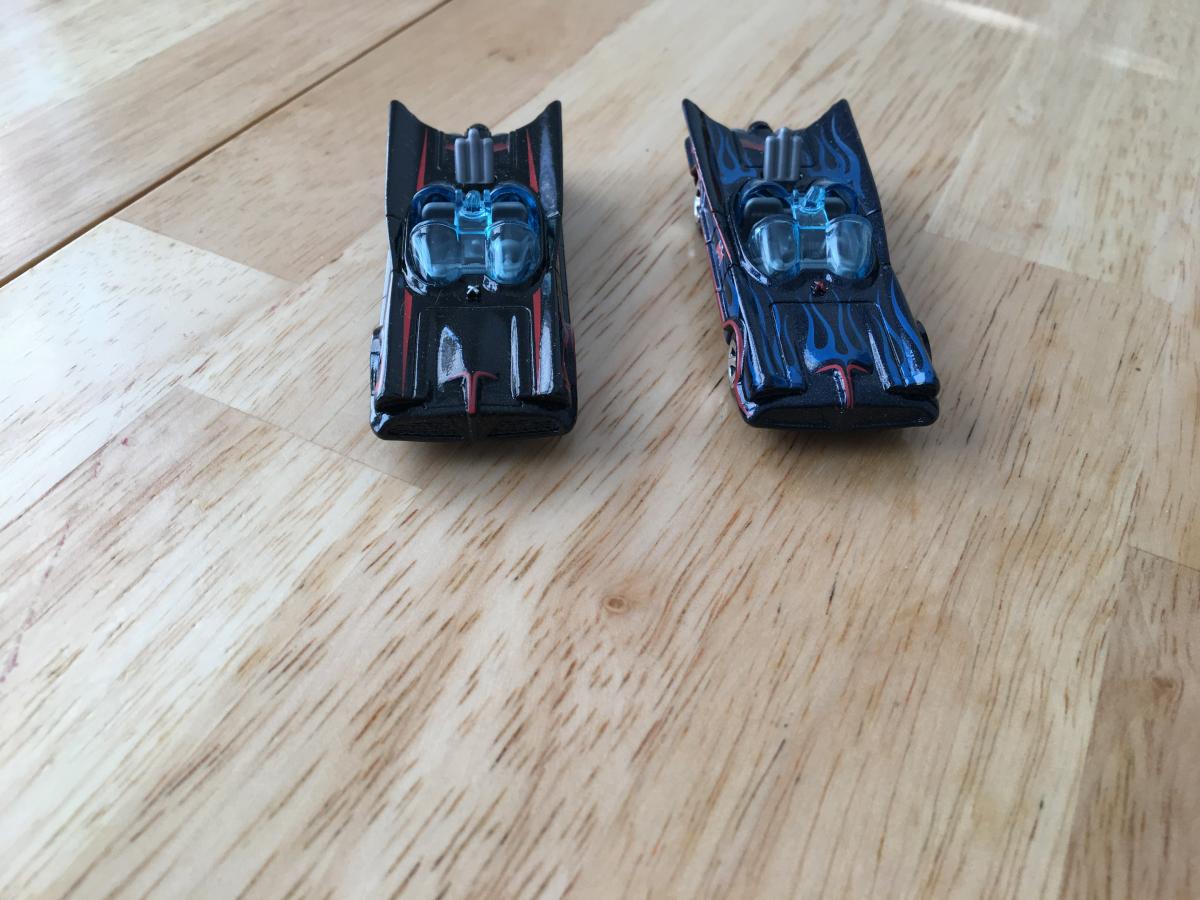 SET OF 2 HOT WHEELS 1966 tv series BATMOBILE BATMAN FASTER THAN EVER ...