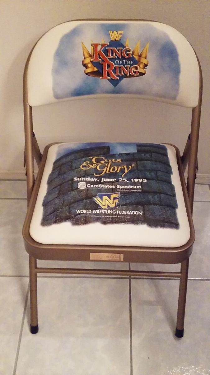 WWF 1995 King of the Ring "Guts & Glory" Stadium Ringside Chair | snaplist